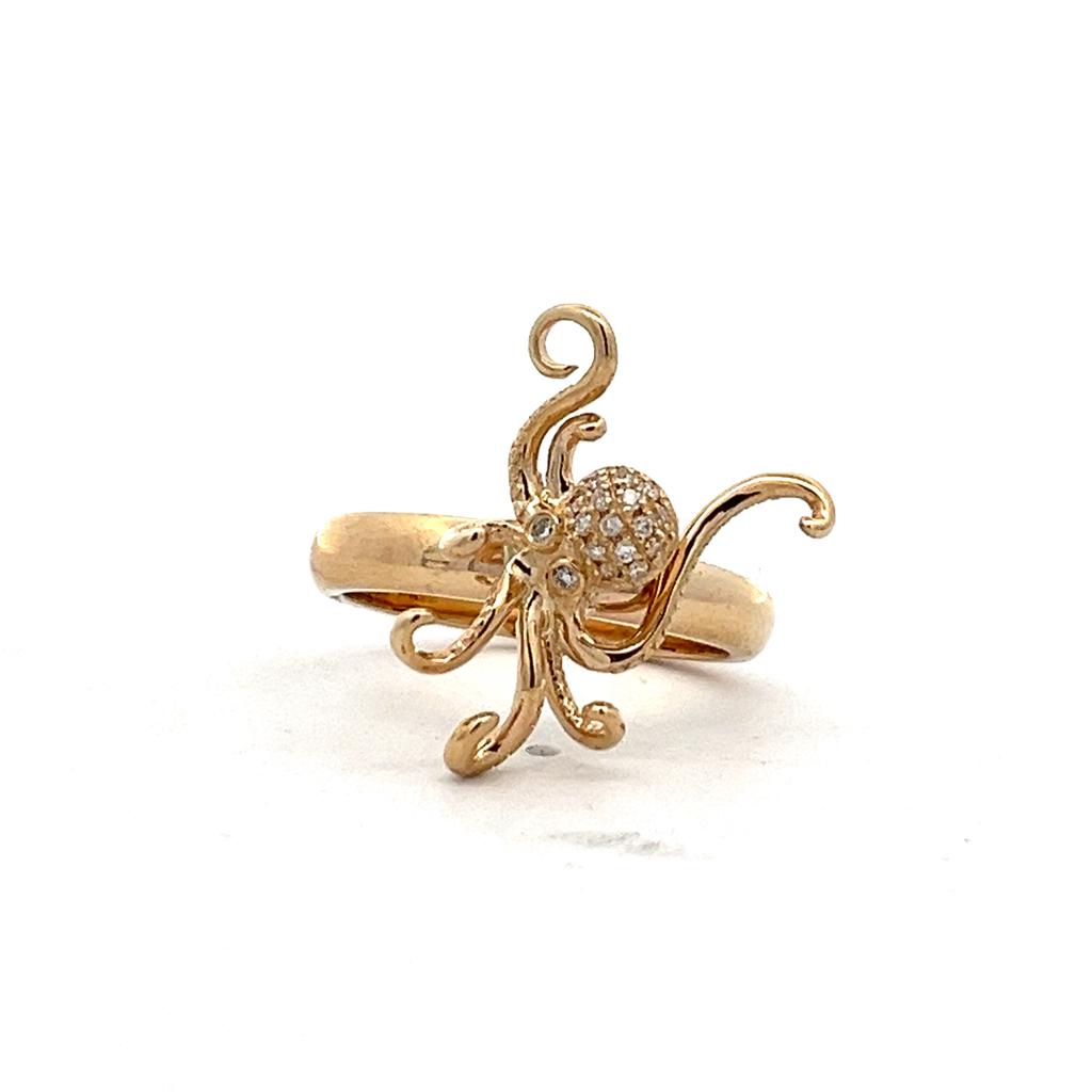 14k Yellow Gold Octopus Ring – Eden Jewelers